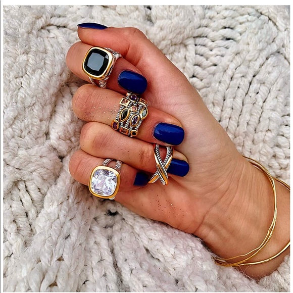 Jewelry | New 2 Tone Plating Twisted Cable Ring | Poshmark